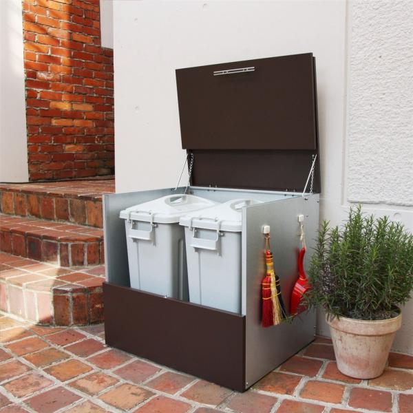 大きく開くガルバ製ゴミ保管庫 幅69奥行56cm ペール2個付き 保管庫 ディノス dinos 人気 おしゃれ玄関先や勝手口に、スタイリッシュな屋外ダストボックスゴミの分別が進んだ地域では、ゴミの収集待ちも頭の痛い問題。なかなかめぐってこな...