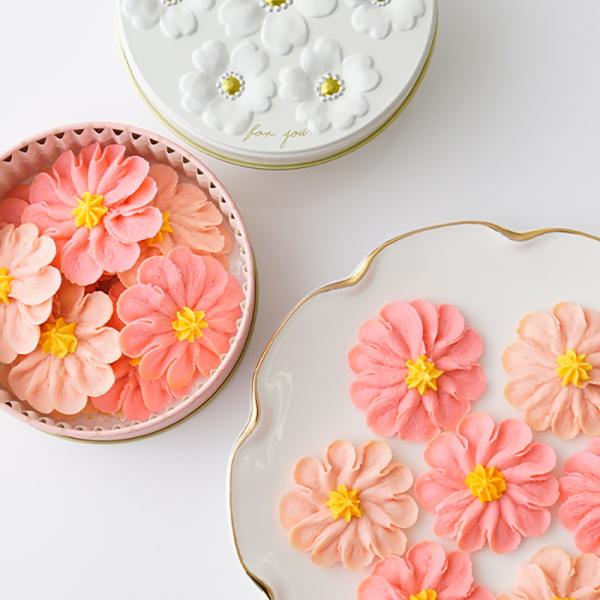 【母の日ギフト】Flower Picnic Cafe -HAKODATE- お花のぼうろ 3缶セット （各50g） スイーツ お菓子 和菓子 和スイーツ ディノス dinos 人気 おしゃれさくさくほろほろ。淡いキュートな見た目の『お花のぼ...