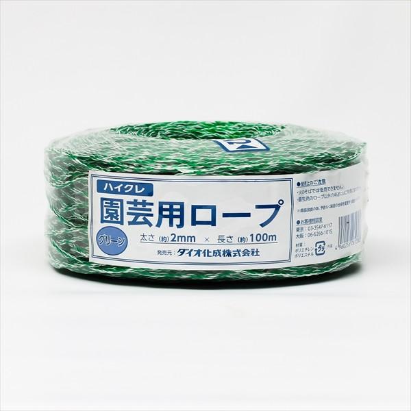 ■製品仕様■色    ：グリーン長さ　：100m太さ　：約2mm材 質 ：ポリエチレン・ポリエステル原産国：日本