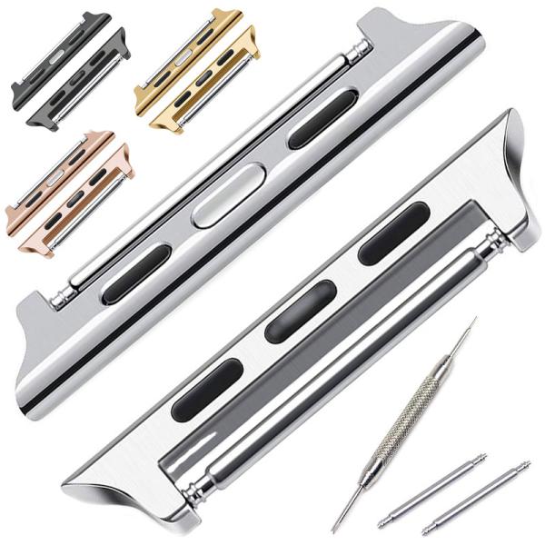 ■ 幅：■ 幅：40/41/42mｍ用(バネ棒幅20mm)　44/45/46/49mm用(バネ棒幅22mm) 44/45/46/49mm用(バネ棒幅24mm)■素材：ステンレス製■カラー：ブラック・ゴールド・シルバー・ローズゴールド【 Ap...