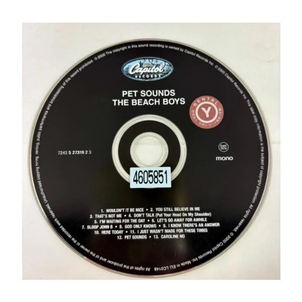 ※ディスクのみの販売となります。ジャケット・歌詞カードはございません。※再生確認済。原盤・正規品。オリジナルビニールケースに封入してお送りします。ロック／ポップス史上、偽りなく”美しい”という形容が似合う数少ない作品の一つ。全てはブライアン...