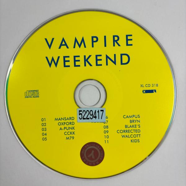 アーティスト名：ヴァンパイア・ウィークエンドＮＹブルックリン発の４人組がいよいよデビュー！インディー・ポップ、アフロ・ビート、パンク…全部混ぜたらこうなった！！キャッチーなギター、ポップなシンセ、ハイトーンなボーカルが最強のパーティー・サウ...