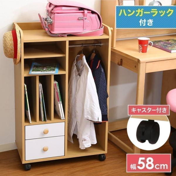 NORMストレージラック(ハンガー付)WH×NA【商品詳細】サイズ:(約）幅58×奥行34×高さ92cm商品詳細：約22kg素材・材質:プリント紙化粧繊維板原産国:マレーシア*お客様組み立て商品ブックシェルフ 多目的ラック マルチラック 見...