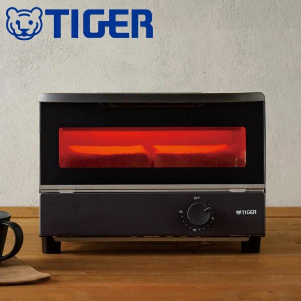 TIGER オーブントースター やきたて KAK-H102小さなキッチンにもすっきり置けるコンパクトトースター◆広々庫内と便利な操作性庫内は広々した幅約26cm。トースト2枚や20cmピザも一度に焼ける大容量。◆こだわりのヒーター1000W...