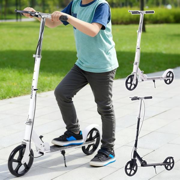 ◆置き場所に困らない＆持ち運びに便利な「折りたたみ式」使わないときは折りたたんで、省スペースで収納できます。またコンパクトになるため、公園やお出かけ先への持ち運びもスムーズに行えます。◆安定性に優れたビッグホイール大きな2輪PUホイールを採...