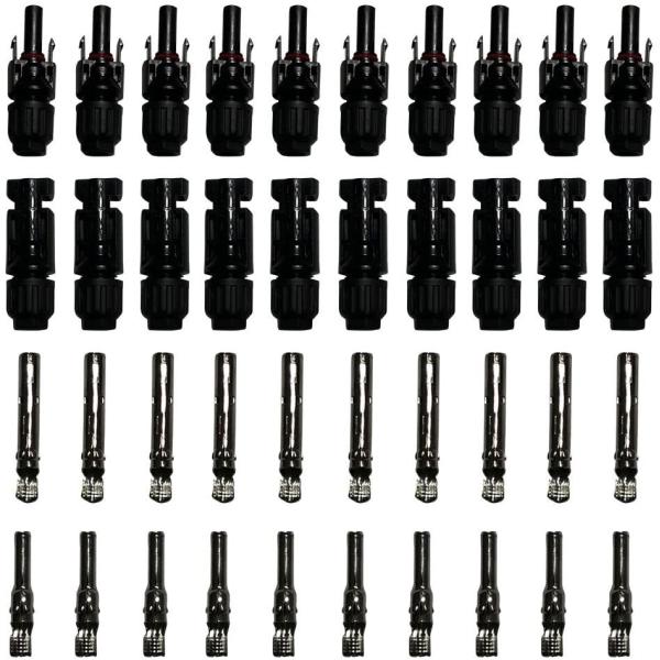 ご覧いただきありがとうございます。ソーラーパネル 接続用 ＭＣ4 　専用　コネクター オス メス 10組 セット防水、防塵保護特性記号IP67・耐紫外線、耐火性にも優れています定格電圧１０００ＶＤＣ 定格電流２５ＡTUV認証・IEC 602...