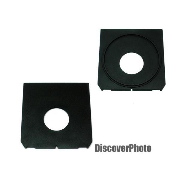 4x5レンズ用、コパル＃0シャッターボード、リンホフ用です。スライド式止めの場合、締め付けがきつい場合はボード上中央部のシルバーの部分を少々削り調整ください。写真はボードの裏表となっており販売は1枚のみとなっております。他にもレンズボード外...