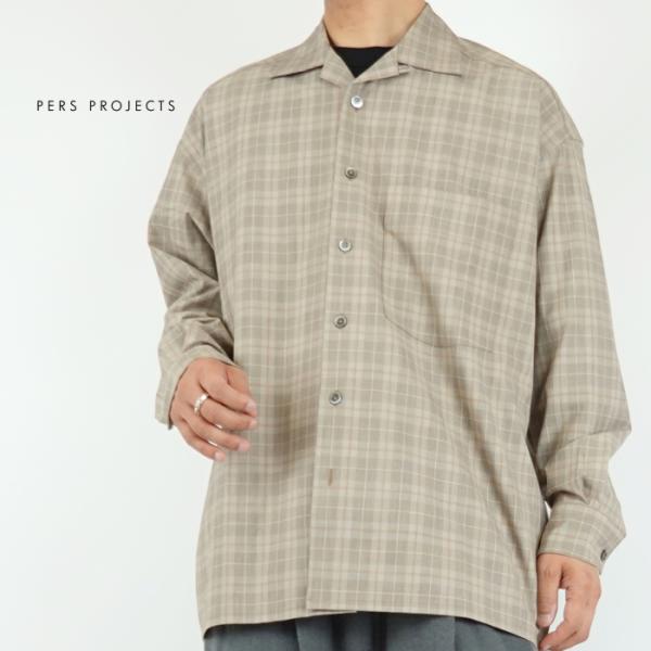 PERS PROJECTS/パースプロジェクトNO.25FW-11081CHOLIVER L/S WD FIT SHIRTS "check"/オリバーロングスリーブワイドフィットチェックシャツPRICE 23,870円(税込)【素材】コット...