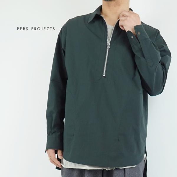 PERS PROJECTS/パースプロジェクトNO.25SP-11022LUCAS H/Z SHIRTS/ルーカスハーフジップシャツPRICE 19,800円(税込)【素材】コットン63%、ナイロン32%、ポリウレタン5%【生産国】日本製【...