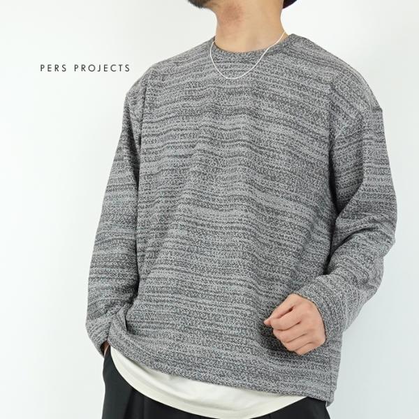 PERS PROJECTS/パースプロジェクトNO.26SP-15011LOW GAUGE MIX KNIT/ローゲージミックスクルーネックニットPRICE 19,800円(税込)【素材】コットン69%、ポリエステル31%【生産国】日本製【...