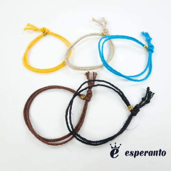 esperanto/エスペラントNO.EM-934BFLAT LINK CHAIN BRACELET/フラットリンクチェーンブレスレットPRICE 6,380円(税込)【素材】ヘンプ＆真鍮【生産国】日本製【サイズ】長さ 〜18cm