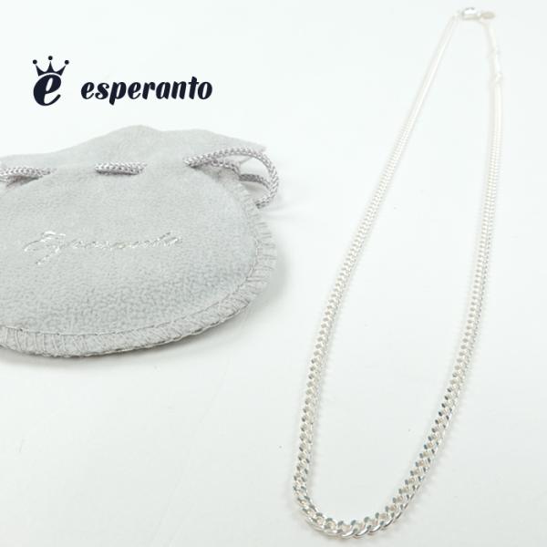 esperanto/エスペラントNO.EM-1112NFLAT LINK CHAIN NECKLACE/フラットリンクチェーンネックレスPRICE 13,640円(税込)【素材】シルバー925【生産国】日本製【サイズ】チェーン　50cm