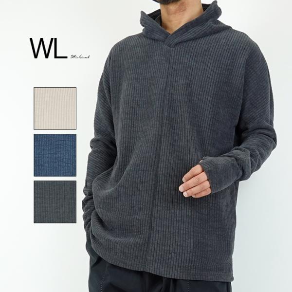 Wir Lineal/リネアルNO.KL012-W117MordiRoy knit Backcross Calm FOODIE LONG SLEEVE「Abdeckung」/ モーデュロイニットロングスリーブフーディーPRICE 29,70...