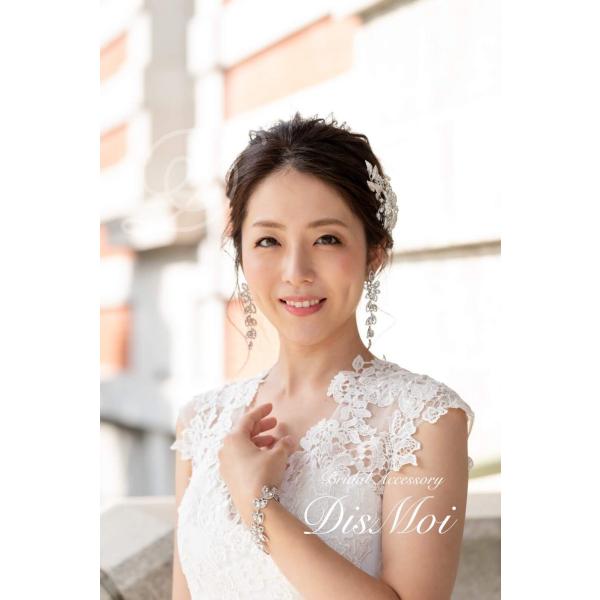 Bridal Accessories Dis Moiブライダル アクセサリーズ ディモアクリスタルブレスレット×ピアス/イヤリングセット ≪CPEB-01≫キラキラと輝く、存在感のあるクリスタルブレスレットとピアス/イヤリングの2点セットで...