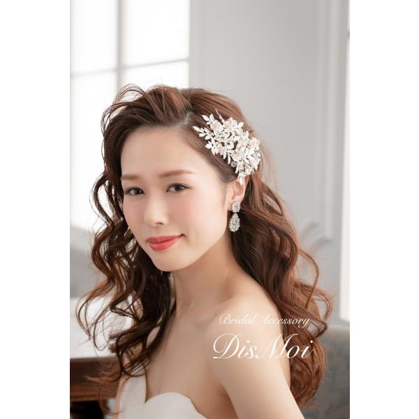 Bridal Accessories Dis Moiブライダル アクセサリーズ ディモアヘッドドレス ≪HD-21≫- DisMoi Original Series -DisMoiオリジナルのヘッドドレスです。リーフ＆フラワーモチーフのヘッ...