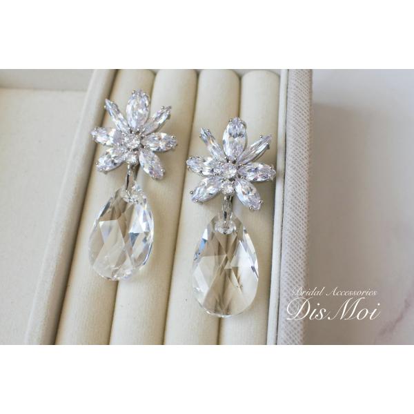 Bridal Accessories Dis Moiブライダル アクセサリーズ ディモアスワロフスキー×ジルコニアピアス/イヤリング ≪SZPE-07≫- DisMoi Original Series -DisMoiオリジナルのピアス/イヤ...