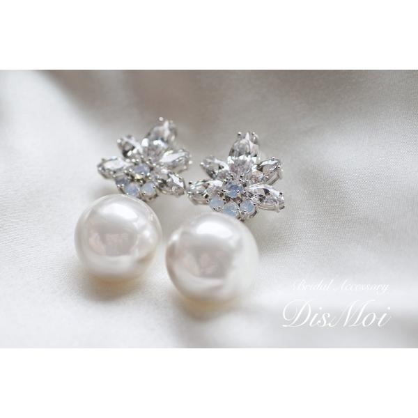 Bridal Accessories Dis Moiブライダル アクセサリーズ ディモアジルコニアピアス/イヤリング≪ZPE-32≫- DisMoi Original Series -DisMoiオリジナルのピアス/イヤリングです。大ぶりの...