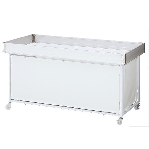 W150cm平台ワゴンがパワーアップして生まれ変わりました。脚部構造を大幅に強化しました。 仕様素材／木製サイズ／W150×D75×H80cm カゴ深さ：10cmキャスター(ストッパー付き・無し×各2個)付き 収納棚付き耐荷重／150kg ...