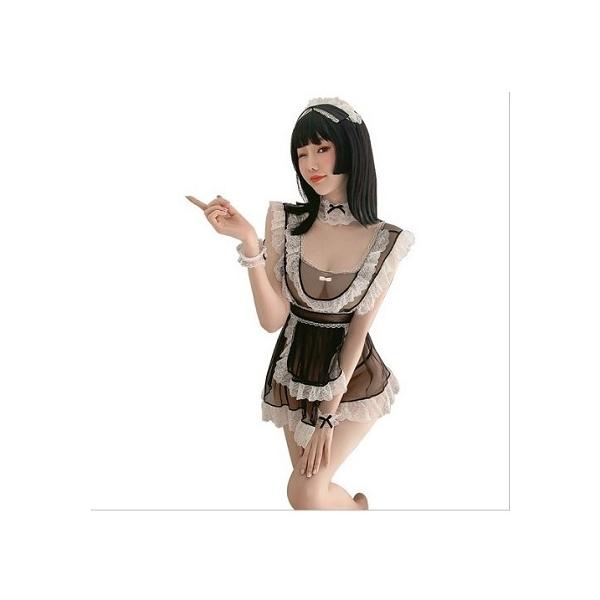 【セクシーで可愛いメイドエプロン】おしゃれなコスプレ用セクシーメイド服です。メイド服にちょっぴりセクシーさ、愛らしさをプラスしたメイドキャットをご用意しました。色気と可愛さを最大に引き出すコスプレ。セクシー＆可愛いメイド服を着て、彼の視線を...
