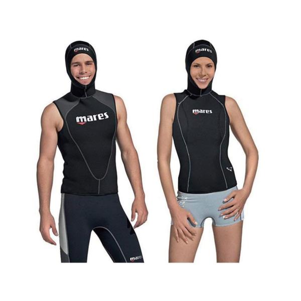 フードベスト 生地厚：3mm ウルトラストレッチ素材を使用。 スーツのインナーまたはアウターとして最適。 フード付きなので確実に冷温下でのヒートロスを防げます。 【サイズ（cm）】 ★メンズ 2・・・身長160/胸囲92/腹囲78/尻囲93...