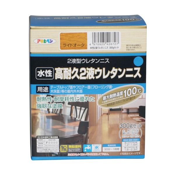 ●特徴: 水性で臭気が少なく、環境対応型の塗料です。 耐熱性・耐摩耗性・耐容剤性・耐薬品性に優れた塗料です。 テーブル天面での耐熱性やフローリング等の床面の傷つき防止に優れた効果があります。 黄変することがなく、美しいツヤに仕上がります。 ...