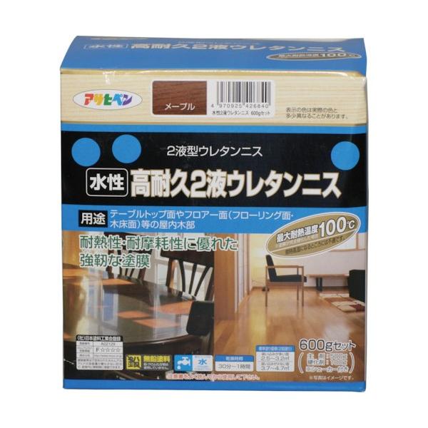 ●特徴: 水性で臭気が少なく、環境対応型の塗料です。 耐熱性・耐摩耗性・耐容剤性・耐薬品性に優れた塗料です。 テーブル天面での耐熱性やフローリング等の床面の傷つき防止に優れた効果があります。 黄変することがなく、美しいツヤに仕上がります。 ...