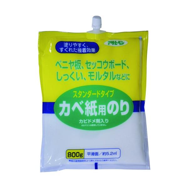 特長  ●うすめずにそのまま使用できます塗りやすく、すぐれた接着効果を発揮しますカビドメ剤入りですので、カビの発生を防ぎます裏面に水をつけて貼る再湿カベ紙に使用すると、接着効果がさらに高まりますのりが乾くまでの間、柄合わせや位置合わせの修正...