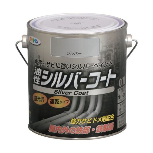 ●特徴:たいへん塗りやすく1回塗りで仕上がります。 塩害に強く、強力サビドメ剤を配合していますのでサビの発生を防ぎ長期間鉄製品を守ります。 日光や雨に強く美しい銀光沢の合成樹脂塗料です。 ●用途:鉄製の扉・門扉・フェンス・シャッター・パイプ...
