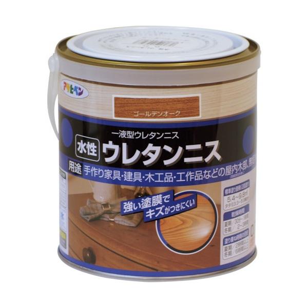 ●特徴: 着色と美しいツヤ出しが同時にでき、木目を生かしたきれいなツヤに仕上がります。 塗膜は肉持ち感が良く、耐久性に優れています。 臭いが少なく、塗りやすい水性タイプです。 ●用途: 手作り家具・建具・木工品・工作品などの屋内木部・無垢木...