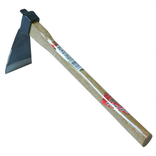 商品画像はイメージ画像です。実際とは異なる場合がございます。 ●全長(mm):380 ●頭部長さ(mm):110 ●頭部先幅(mm):70 ●柄の長さ(mm):360 ●重量(kg):0.5 ●材質(柄部):樫 ●材質(頭部):スチール 鍬...