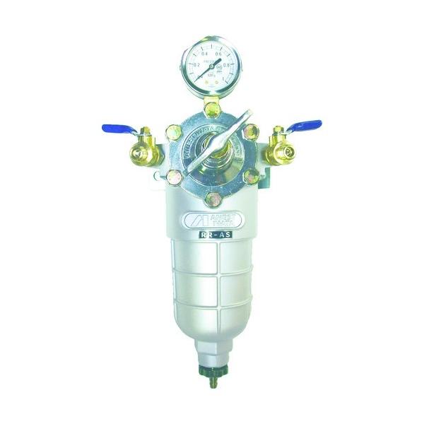 ■特徴 空気清浄器と減圧弁をコンパクトに一体化した経済的な減圧弁です。 RR-A:片側調整圧力。 向かって右側がタンク圧力（元圧）、左側は調整圧力です。 RR-AS:両側調整圧力。 空気取出口が2ヶ所とも調整圧力ですので効率アップが図れます...