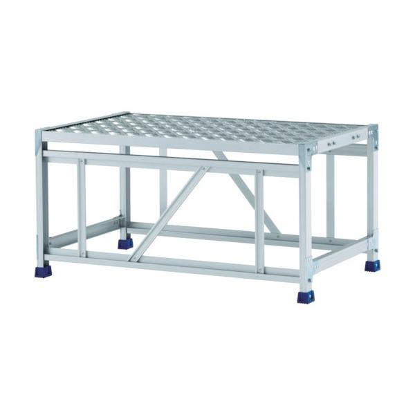 商品画像はイメージ画像です。実際とは異なる場合がございます。 縞板天板により防滑性が向上。 さらに、補強フレームを採用することで剛性が向上し、 より安全な昇降と作業が行えます。 ○最大使用質量:150kg ○製品寸法(mm):W815×D6...