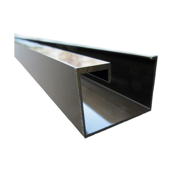 ■用途 建築資材 波板 見栄えを良くします。 首下19mmワンタッチフックを使用します。  ■仕様 S6063S B1アルマイト ブロンズ色 長さ3.65M 幅35mm 高さ25mm 厚み1.3mm 波板用 アルミ母屋材 見切り材 見切り ...