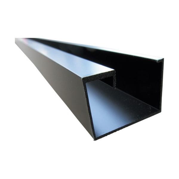 ■用途 建築資材 波板 見栄えを良くします。 首下19mmワンタッチフックを使用します。  ■仕様 S6063S B1アルマイト ブラック色 長さ3.65M 幅35mm 高さ25mm 厚み1.3mm 波板用 アルミ母屋材 見切り材 見切り ...