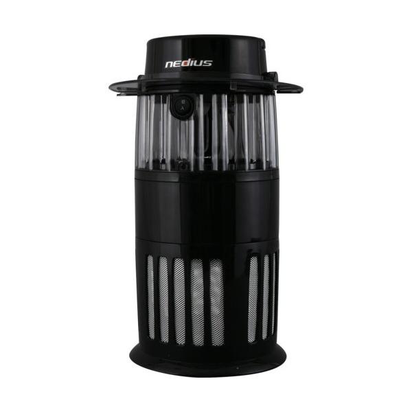 【仕様】 ●外寸:径201×高326mm ●重量:1．1kg ●コード長:2m ●電源:AC100V ●消費電力:15W ●有効面積:60m2 ●ライト寿命:約5000時間 ●材質:樹脂  紫外線で虫を引き寄せ、ファンで静かに吸引。   【...