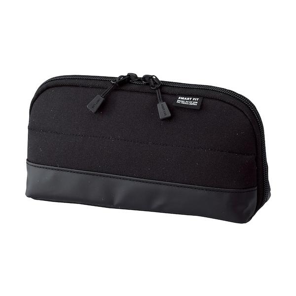 安定感バツグンの三角フォルム。 開口部を折り返せばペントレーに。 収容枚数 ペン約30本   【サイズ】 200mm×70mm×100mm 【カラー】 ブラック 【入数】 1個 A768824