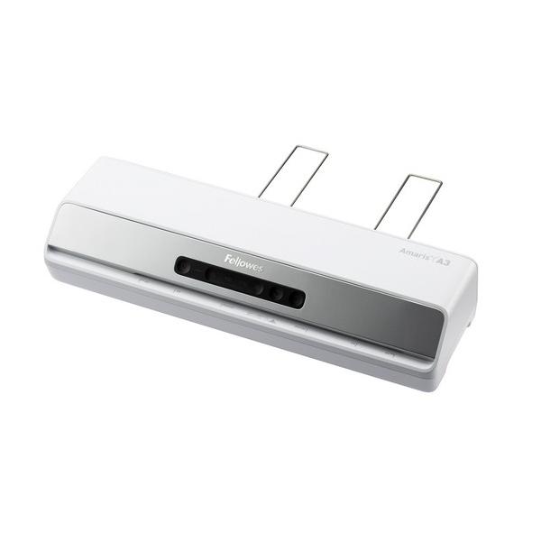 投入幅:324mm（A3サイズ対応）・適用フィルム厚:75〜175ミクロン・温度設定:3段階＋コールド・ウォームアップ時間:最短60秒・ローラー本数:6本ローラー・フィルム詰まり対策:PTS、マニュアルリバース・ラミネート速度:最速780m...