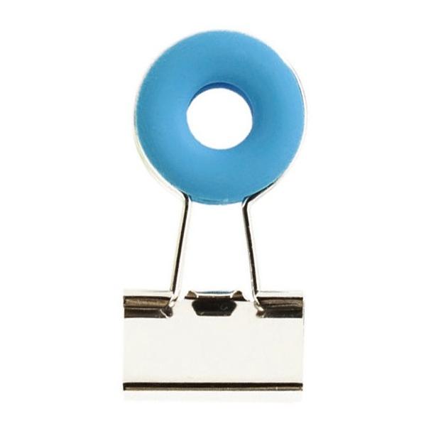 かわいいドーナツ型クリップ 挟口寸法(mm):32 とじ枚数(枚):約90   【カラー】 ブルー 【入数】 1個 DCD11BL