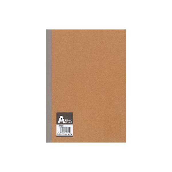 表も裏もシンプルなクラフト表紙です。 製本方法や罫内容から選べる豊富なバリエーション。 罫 A罫（7mm）×29行 止罫 サイズ セミB5 枚数 26枚 綴じ 糸綴じ 適用学年 中学生、高校生   【サイズ】 179×252mm 【入数】 ...