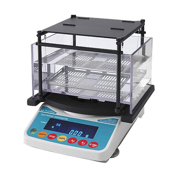 特徴: ●最大3kgまで測定可能、いままで困難であった重い物が簡単に測定できます。 ●比重と重量は最小表示0.01、さらに補助表示で0.001まで測定できます。 ●比重測定容器フタは折りたたみ式になっており、測定物の大きさに合わせた使い方が...