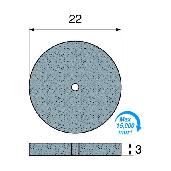 ■特徴 ゴムがシリコンポイントより硬質になるため減りが少なくより長くご使用いただけます。  ■用途 非鉄金属、合金鋼、ステンレス、一般鋼に。  ■仕様 ＃220   【入数】 12枚 ECP3015