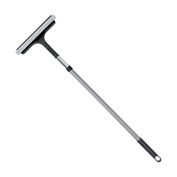 ■特徴 ●窓ガラスの水洗いから水切りまで。  ■仕様 ●ヘッド：ABS樹脂 ●水切りゴム：合成ゴム ●不織布：ポリエステル ●スポンジ：ポリウレタン ●柄：樹脂被覆鋼管 ●拭き幅：約24cm ●全長：約83〜134cm    【入数】 1本...