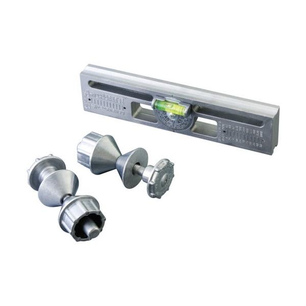 ■特徴 分度器・水準器・フランジピンがセットになっています。  ■用途 フランジの水平出しに。  ■仕様 フランジ穴ピッチ(mm)：60〜195　 ボルト穴径(φmm)：16〜41  ■材質 アルミ 鉄 アルコール 汎用水平器 汎用水平器 ...