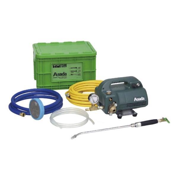商品画像はイメージ画像です。実際とは異なる場合がございます。 ■特徴 圧力調整が簡単です。 プロ用としてエアコンのフィン洗浄に最適です。 電動１００Ｖタイプで溜め水で使用できる自吸式です。 貯水タンクとしても使えるプラスチック収納ケース付き...