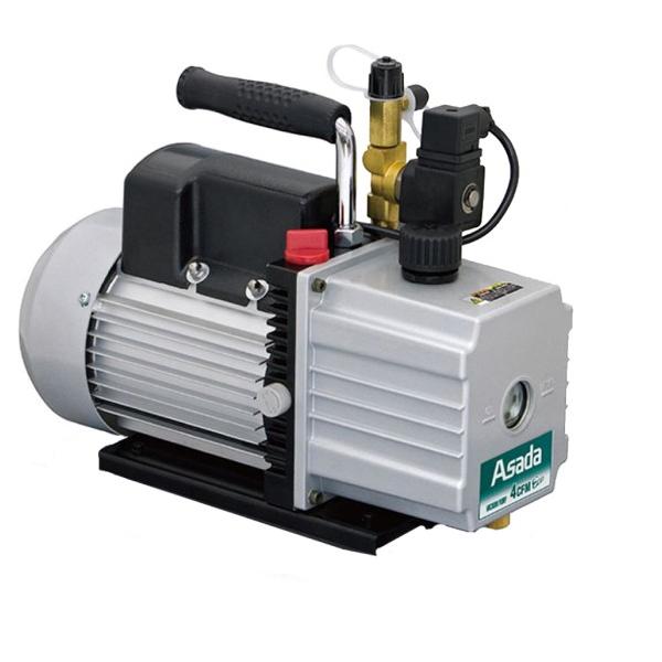 ■特徴 新冷媒（ＨＦＣ）・従来冷媒対応です。 電磁式オイル逆流防止弁付で、真空ポンプオイルの逆流を防ぎ、ＨＦＣ系冷媒機器の損傷を防止します。 ２ステージロータリーポンプで高真空です。 オイルレベル・オイルの劣化具合のチェックがしやすい大きな...