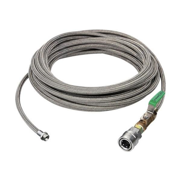 商品画像はイメージ画像です。実際とは異なる場合がございます。 ■特徴 ナイロンチューブにステンレスメッシュカバーの2層構造です。 外層がステンレスのため、すべりが良く、管内をスムーズに通過します。 用途に合ったノズルを取り付けて使用できます...