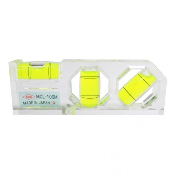 ●設備用コンパクト水平器  ●本体一体型樹脂製気泡管で、狂わないのが大きな特徴  ●100mmサイズで水平+垂直+45°が測定できる水平器。  狭い箇所の測定、腰袋の収納もでき場所を選ばず活躍します。   ●材質:アクリル樹脂製  ●気泡管...