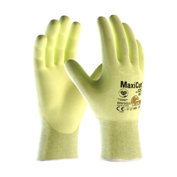 ■特徴 特許取得のマイクロ発泡ニトリルコーティングは熱とムレを360°全方向から放出して、手の温度を最適に保ち生産性の高い作業が行えます。 マキシカット・ウルトラは、従来のマキシカットの耐切創性に薄さ・快適性・耐久性をさらに高めた耐切創手袋...