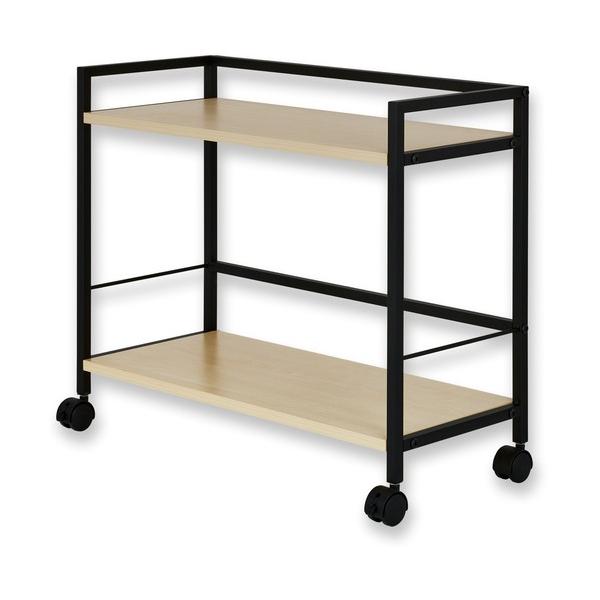■特徴 コンパクトながら十分な収納力と耐荷重を備えたデスクワゴンで、A4ファイルや日常の小物もしっかり整理でき、キャスター付きで移動や掃除も楽に行えます。 ブラックのフレームに木目調の天板と棚板を組み合わせたデザインは落ち着きがあり、オフィ...