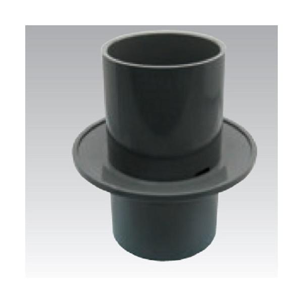 床排水時、コンクリートと塩ビ管のスキ間からの漏水を受け皿で受け取り、複数の防水ソケットの穴からパイプ本管に流し込みます。DMRBS100